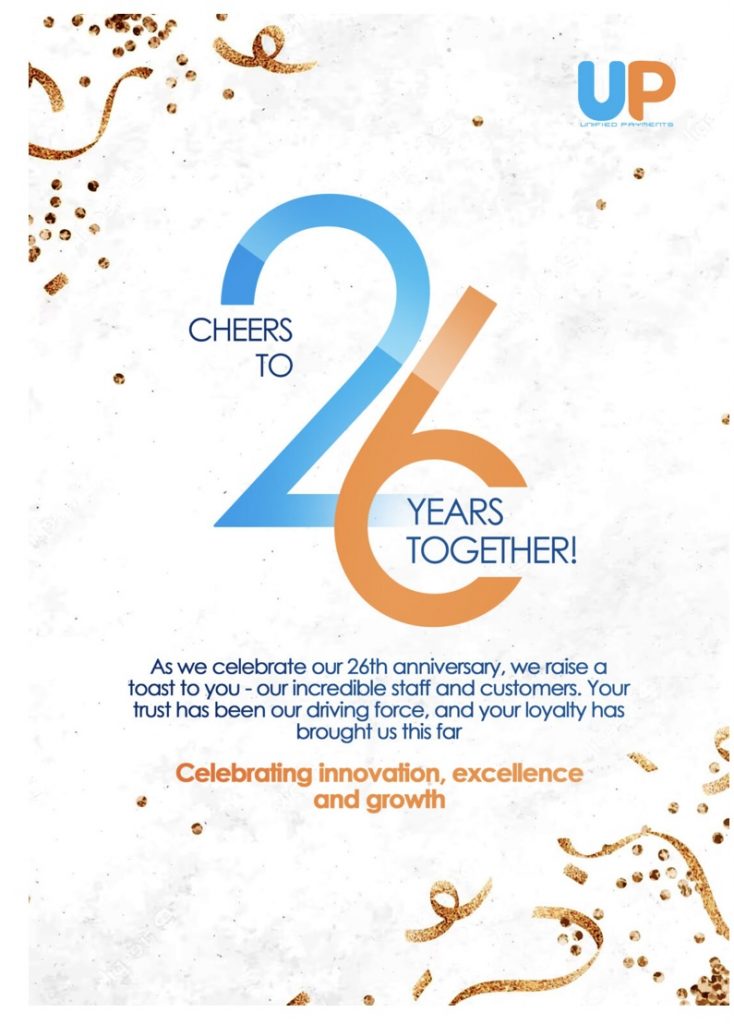 Unified Payments Celebrates 26 Years of Fintech Excellence and ...